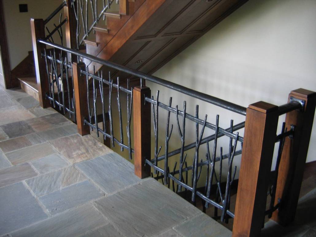 Custom Tree Branch Railing - Mystic Mountain Metals